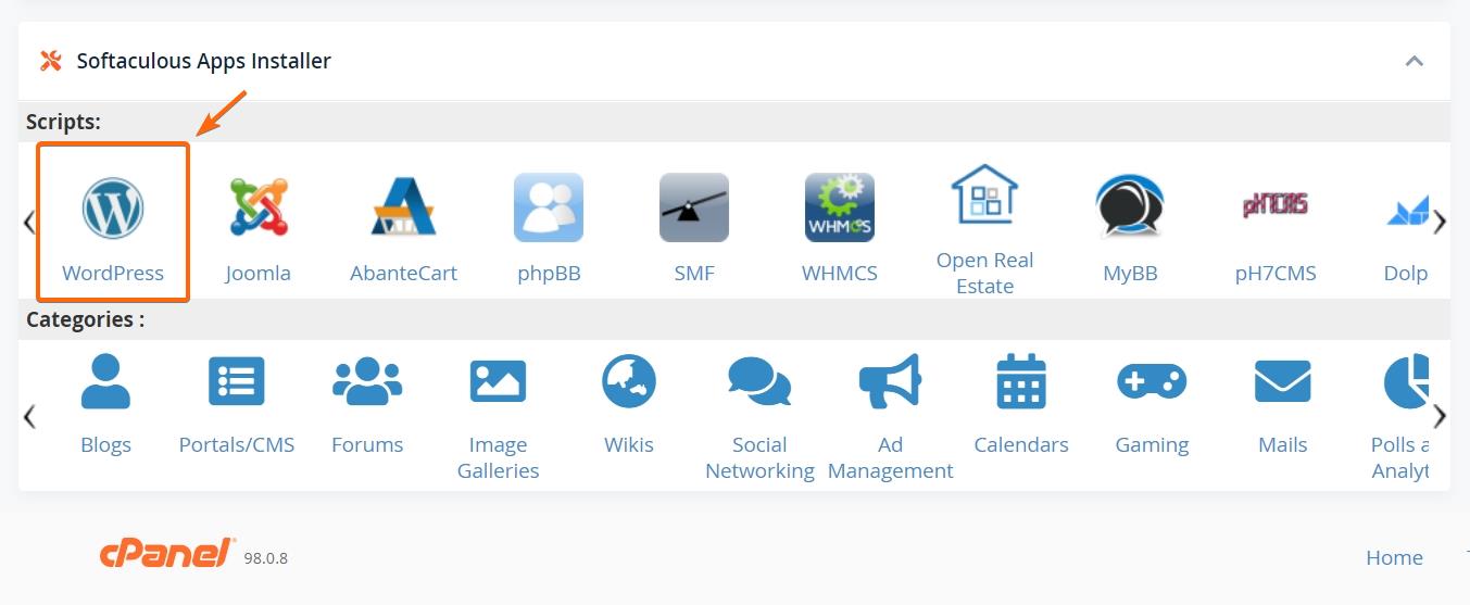 How to Install WordPress using Softaculous?
