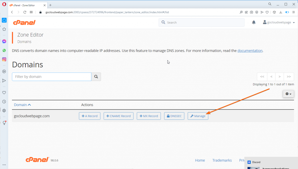 How to Update DNS records via cPanel?