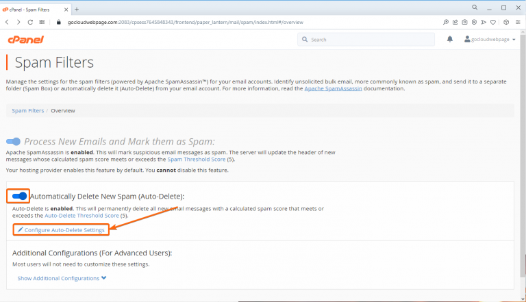 How to Whitelist or Blacklist Email Address via cPanel SpamAssassin?