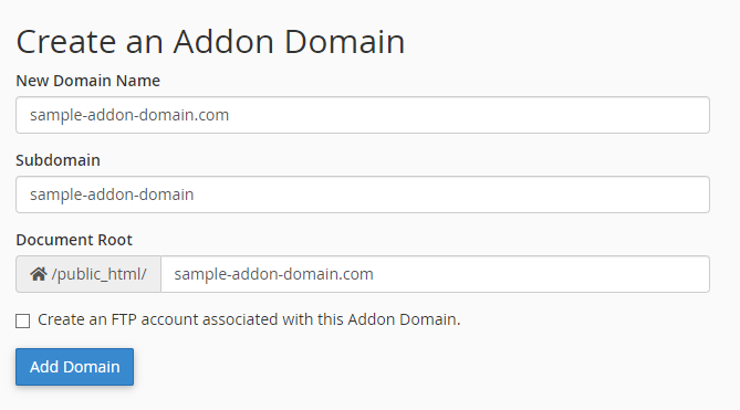 How to Addon a Domain to the Same Hosting?