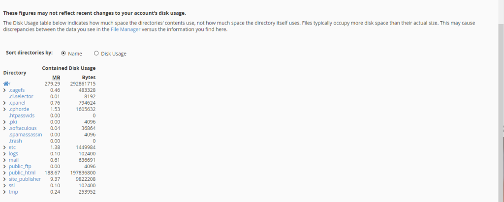 How to Check Diskspace usage and Diskspace breakdown via cPanel feature Disk Usage?