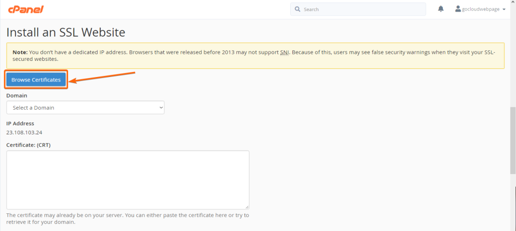 How to Install a SSL Certificate for your domain?