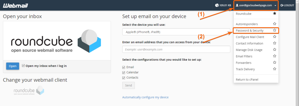 How to Change Email Account Password via Webmail?