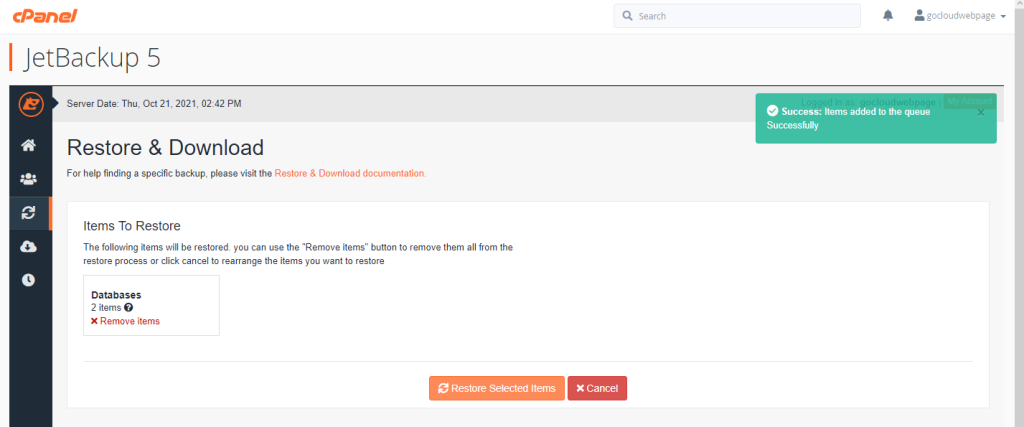 How to Restore Website Files using JetBackup?