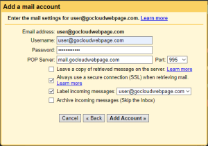 How to Connect POP Email Fetch in Gmail?