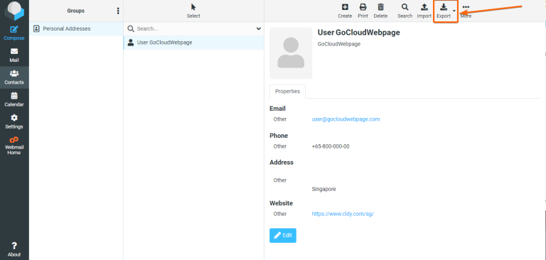How To Export And Import Contacts In Roundcube Webmail