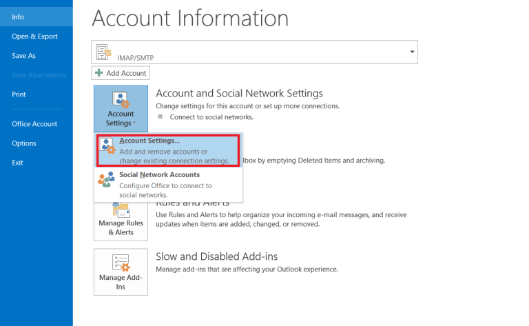 How to Setup Outlook SMTP email on Desktop App