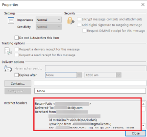 How to View Email Header in Outlook
